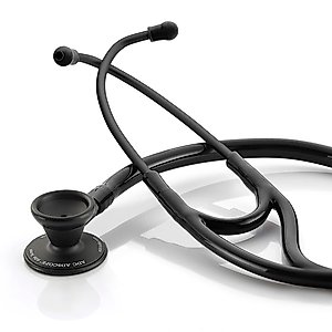 ADC Adscope 606 Ultra Lightweight Cardiology Stethoscope with Tunable AFD Technology, 28 inch Length, Tactical All Black