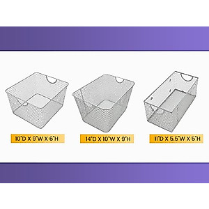 YBM Home 1118 Mesh Open Bin Storage Basket Organizer