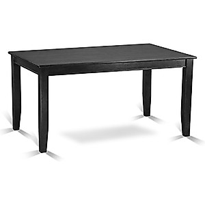 East West Furniture DUFR7-BLK-02 Dining Table Set
