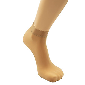 Mona's Choice Mens Ice Silk Ankle Socks (Pack of 5, Nude)