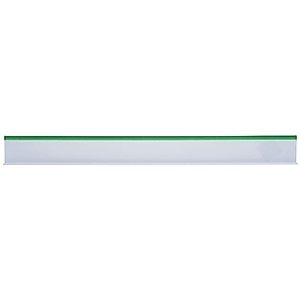 Produce Divider White with Green Trim Plastic Shelf Divider - 30"L x 3"H