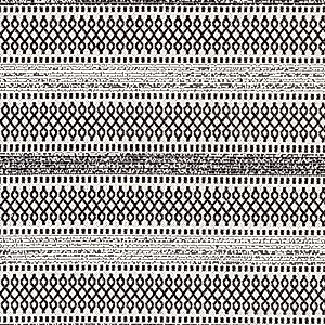 Mark&Day Area Rugs, 5x7 Stone Bohemian/Global Black Area Rug, Black/Cream Carpet for Living Room, Bedroom or Kitchen (5'3" x 7'3")