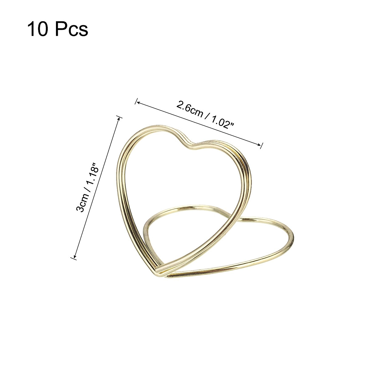 MECCANIXITY Table Number Holders 10pcs Gold Place Card Holder Name Stands Picture Holders for Tables Setting Wedding Display