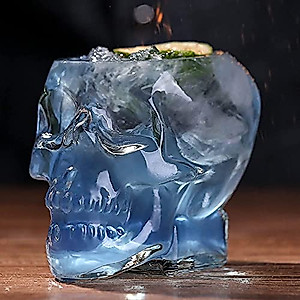 350ML Skull Glass Wine Glass Skull Glass Cup Funny Large Glasses Drinking Glass Vodka Spirits Cup Glass, Halloween Decorations Gifts Halloween Themed Party Holiday Gifts New Crystal Skull Cup (1pcs)