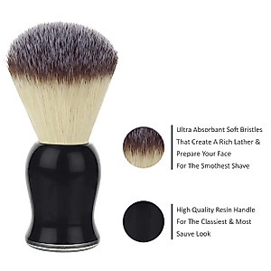 RUBAB MEN Premium Shaving Brush for Men Made with Cruelty-Free Soft Bristles |Panther Edition| Experience Luxury Wet Shave | Boosting an Elegant Black-Toned Handle Handcrafted by Master Craftsman