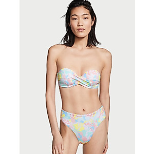 Victoria's Secret Mix-and-Match High Waisted Bikini Bottom, Swimsuit for Women, Floral Full Coverage Bathing Suit Bottoms for Women, (L)