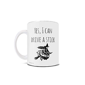 Trend Setters Halloween – I Can Drive Stick - Witch – Funny Coffee or Tea Mug – Perfect for gifting or collecting Ltd.