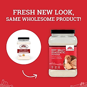 Hoosier Hill Farm Dry Malt (Diastatic) Baking Powder,1.5LB (Pack of 1)