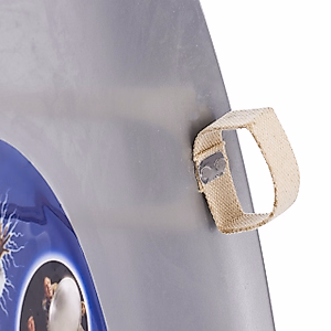 Slippery Racer ProDisc 26 Inch Heavy Duty Aluminum Iron Alloy Metal Kids Winter Saucer Snow Sled with Dual Riveted Soft Grip Rope Handles (Griswold)