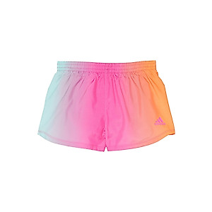 adidas Girl's Ombre Woven Shorts (Big Kids) Scream Pink LG (14 Big Kids)