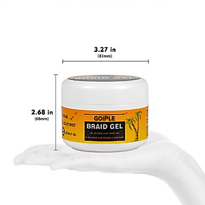 8.8OZ Strong Hold Braiding Gel for Twists, Locs, Cornrows - Tames Frizz, High Shine, No Flake, Easy Edge Control
