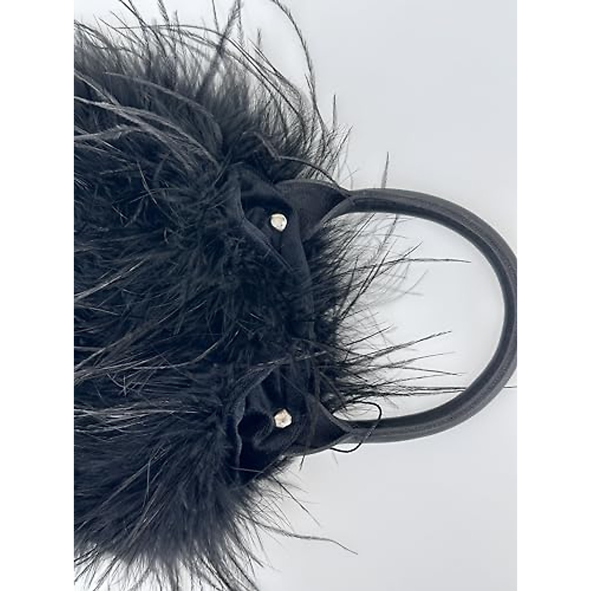 LVCOMEFF Women Ostrich Feather Purse Mini Handbag for Party Furry Casual Daily 2023 Bubblegum Color…