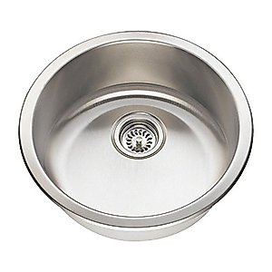 MR Direct 465-18 Stainless Steel Dual-Mount 18-1/4 in. Single Bowl Kitchen Sink, 18 Gauge