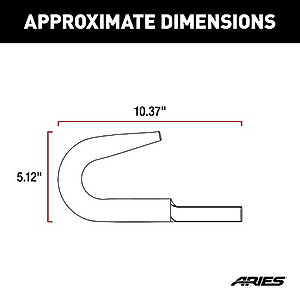 ARIES 15600TW Truck, Jeep Bolt-On Bumper Tow Hook, 9,000 lbs Work Load , black