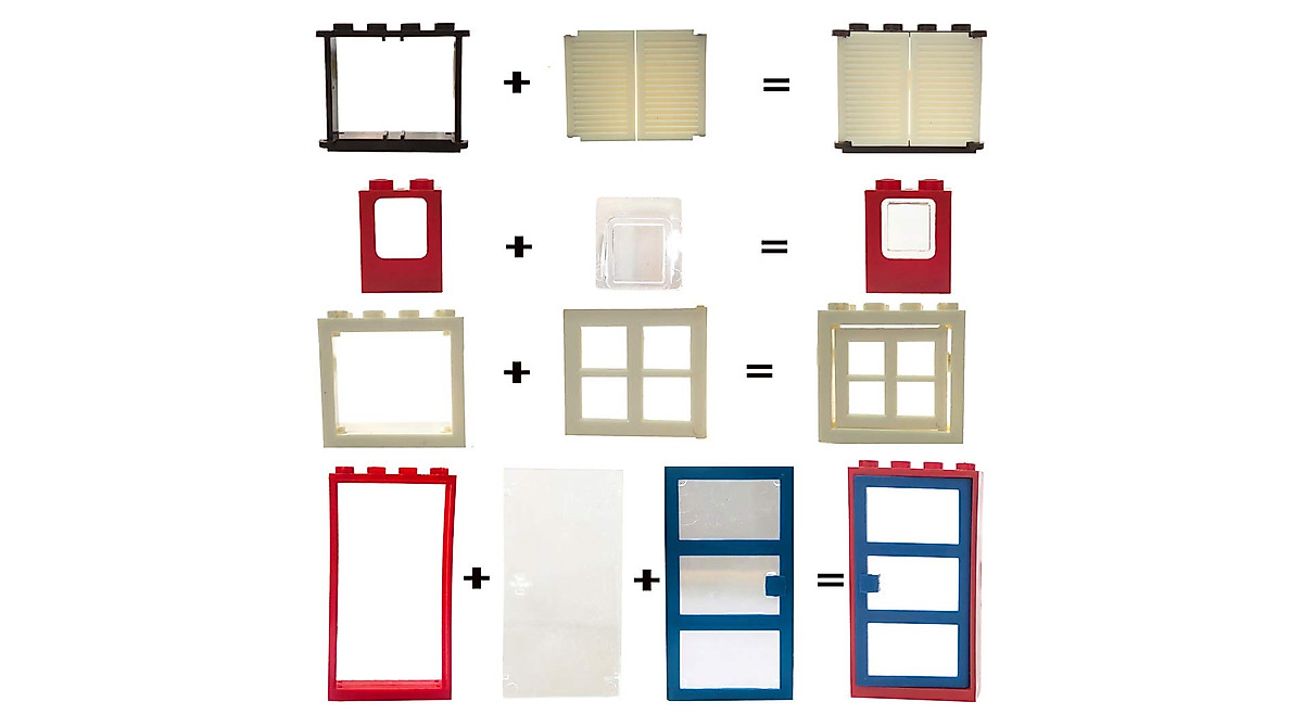 82 Piece Building Block Set for Windows, Doors & Fences Kids Toys