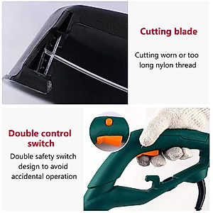 LHMYHHH Light Electric Thread Cutter/Cordless Grass Cutter Cutting Width 25 cm with 3-fold Spool and 10 m Power Cord Lawn and Garden 250W