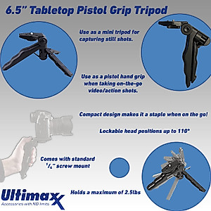 Ricoh GR IIIx Digital Camera + SanDisk 128GB Ultra SDXC Memory Card, 2X Extended Life Replacement Batteries, LED Light Kit with Mounting Bracket, Selfie Stick & Much More (22pc Bundle)