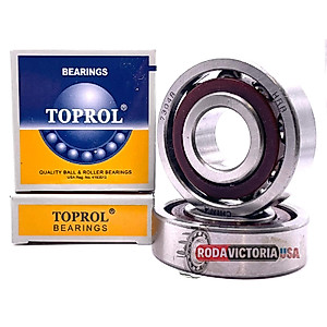 (2) TOPROL 7304B High-Speed Angular Contact Ball Bearing 7304B