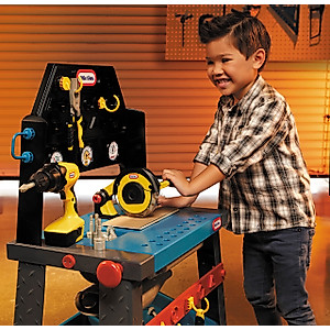 Little Tikes 2-in-1 Buildin' to Learn Motor/Wood Shop Auto and Wood Workshop with 50+ Realistic Accessories Kids 3+