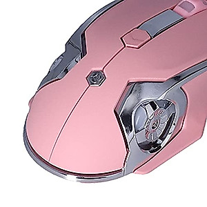 Pink Keyboard and Mouse Set, 104 Keys Mechanical Keyboard with 22 Lighting Effects, Ergonomic High Sensitivity Keyboard and Mouse Combo for Gaming, PC