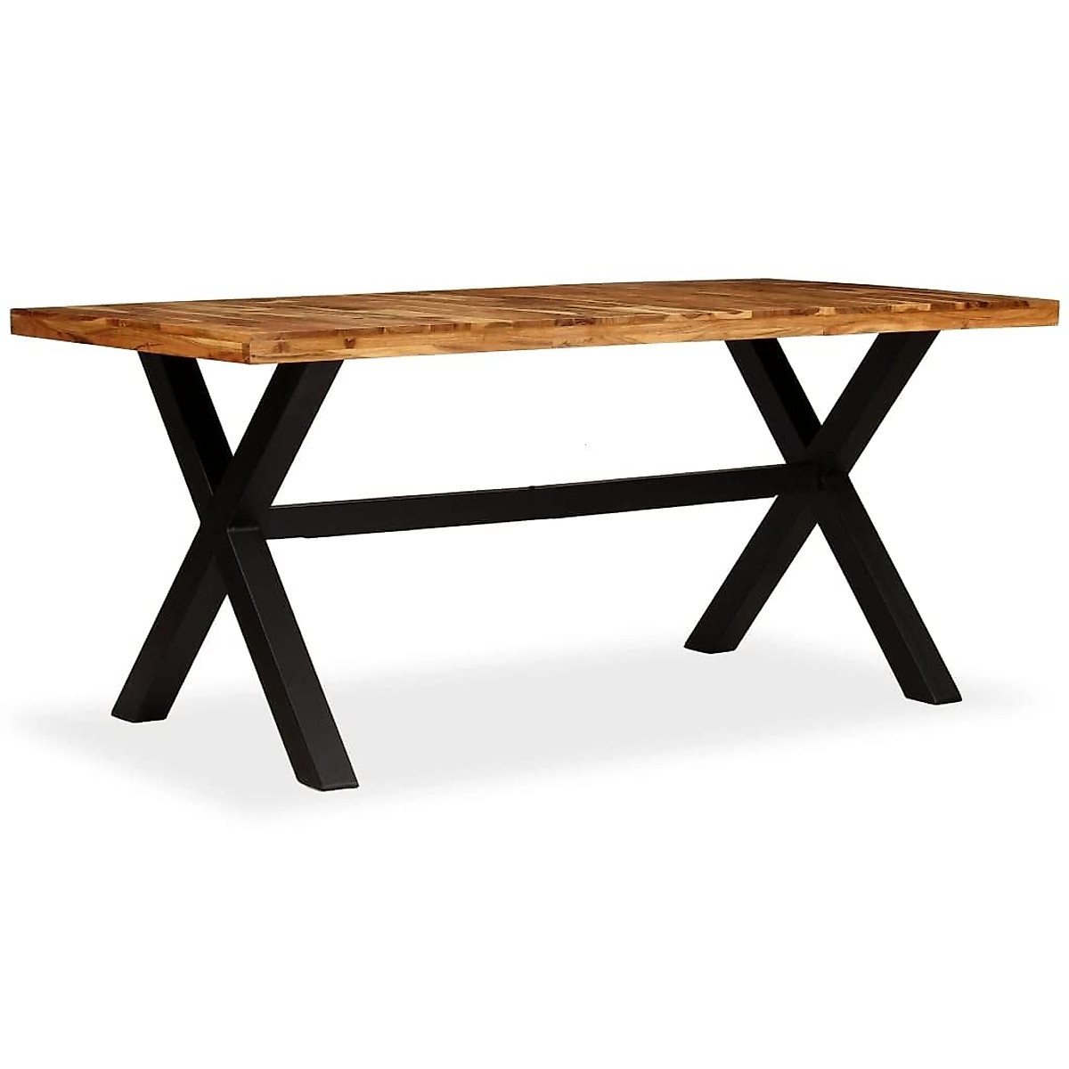 GOLINPEILO Wooden Dining Table, Kitchen Table Solid Acacia and Mango Wood 70.9"x35.4"x29.9" -AA