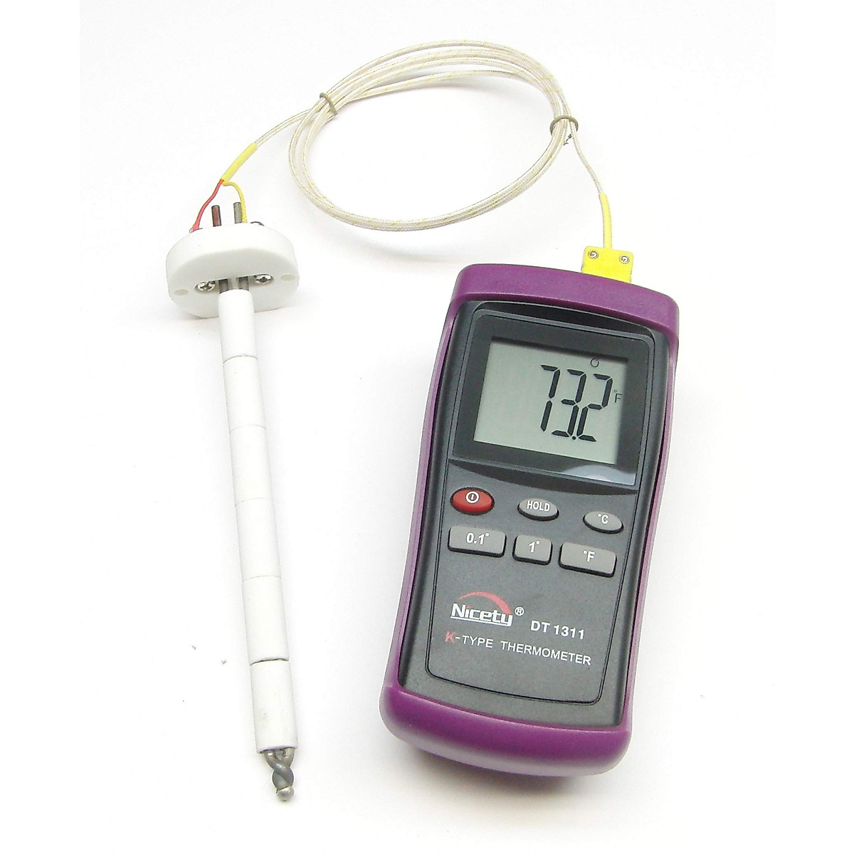 Full Range High Temperature K-Type Thermocouple Sensor Ceramic Kiln Furnace 2498F 1370C CR-14