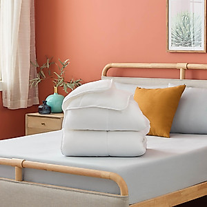 LINENSPA All-Season White Goose Down Alternative Quilted Comforter with Corner Duvet Tabs - Cal King Size