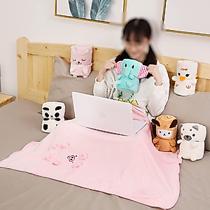 PINGKANGMAOYI Panda Baby Blanket Soft Plush Kid Animal Blanket Personalized Baby Shower Warm Blanket, Nursery Stroller Crib Receiving Blanket Unisex for Boys Girls Newborn Infant Gift