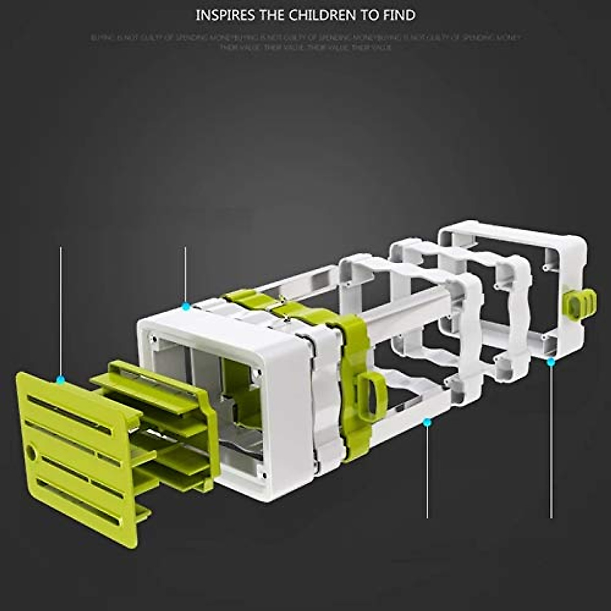 CUJUX Eco-Friendly Plastic PP Multifunction Chen Knife Holder Metal Scissors Organizer Tools Kitchen Knife Block Rack Desktop(without knife) (Color : A)