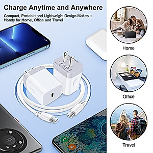 USB C Fast Wall Charger Box Pixel 7 6 Charger for Google Pixel 7 Pro 6a 6 Pro 5a 5 4a 4 XL 3a 3XL 2,Samsung Galaxy S23,A53,A13 5G,S22 Ultra,S21,S20,Z Flip 3,20W PD Power Adapter+6ft Type C to C Cable