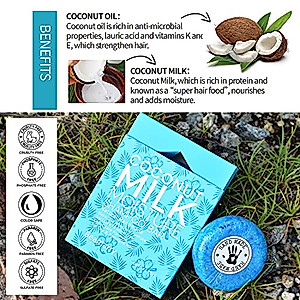 Argan Oil Macadamia Oil Shampoo bar 2 in 5 shampoo and conditioner, Vegan Solid Bars For All Hair Types-Beamarry