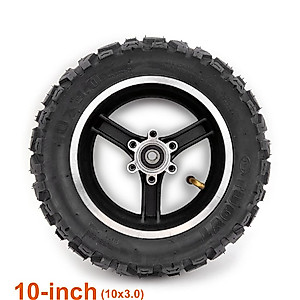 L-faster 10x3.0 Inflatable Wheel with Mountain Tyre and Inner Tube Compatible with Disc Brake for Off-Road Electric Scooter