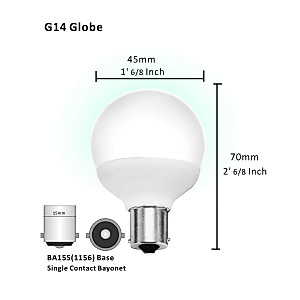 1156 1141 20-99 12 Volt RV Vanity led Light Bulbs BA15S 1383 1139 Replacement for 5th Wheel Camper Trailer Motorhomes Marine Boat Bathroom 30-40W Equivalent Bright White 6000K Pack of 4