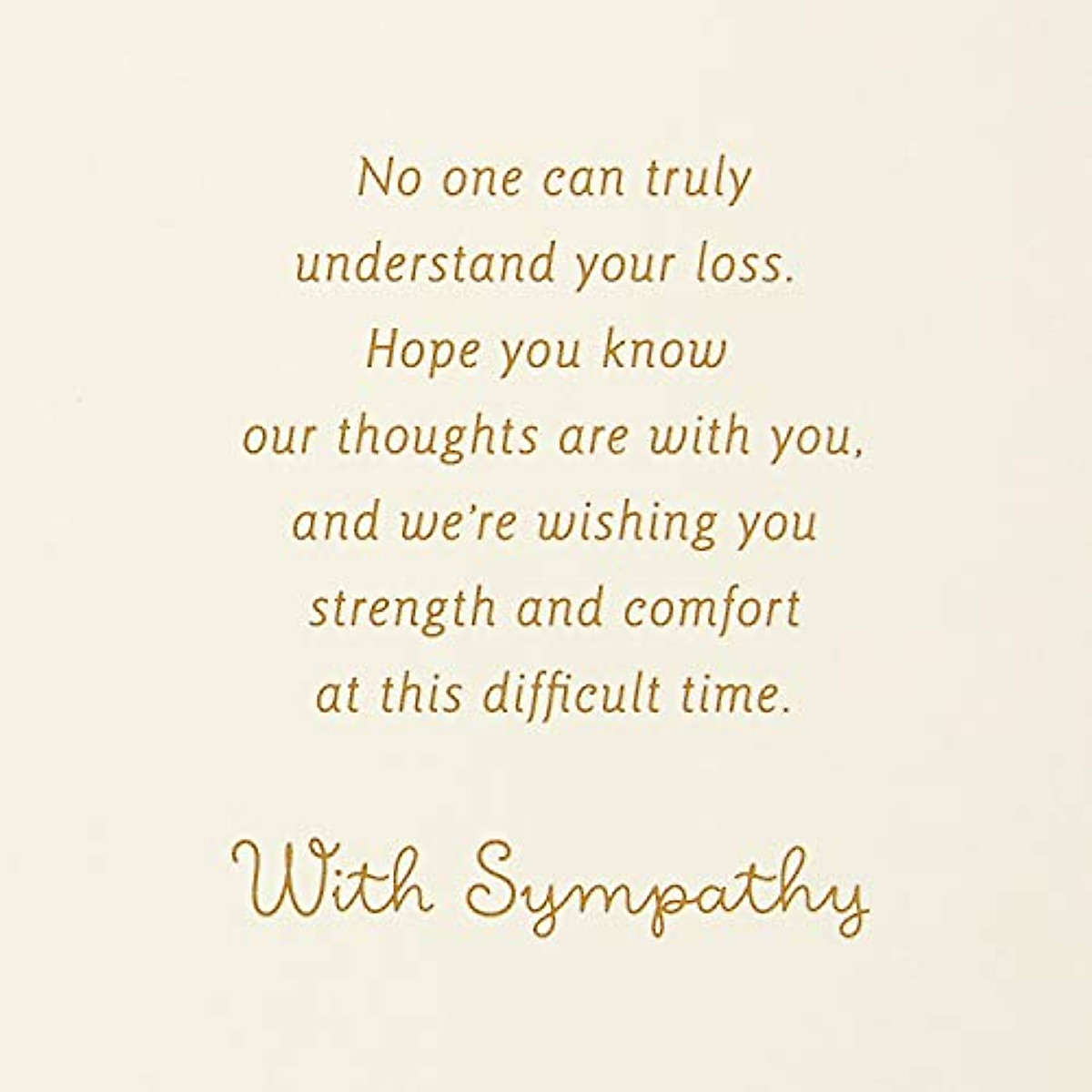 Hallmark Sympathy Card from All - Thoughts Are With You