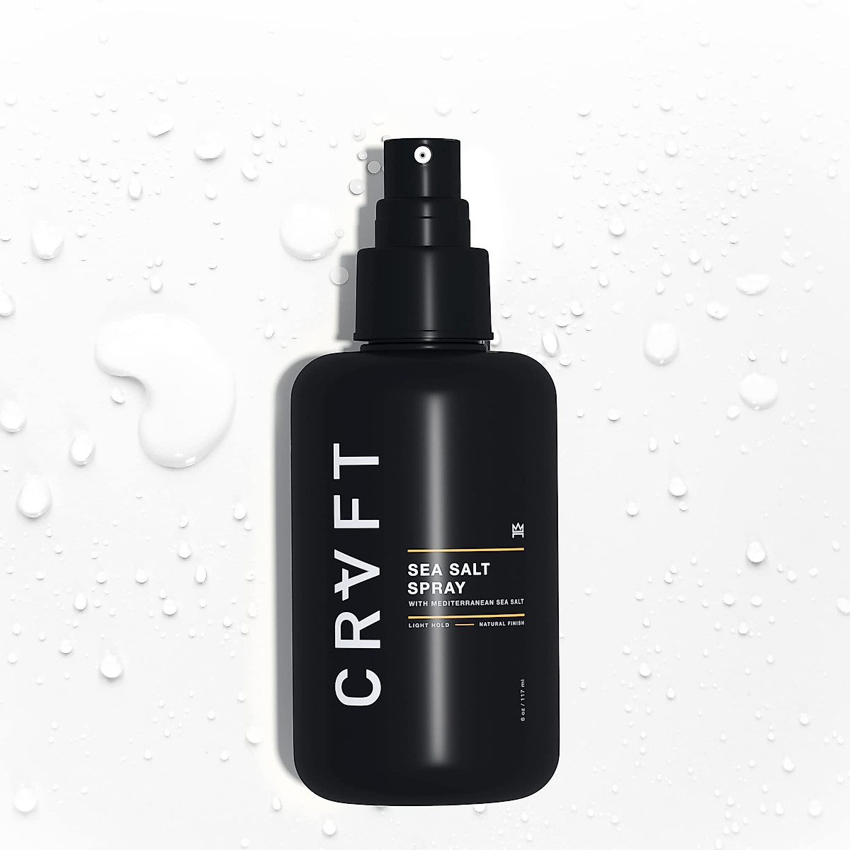 CRVFT Sea Salt Spray 6oz | Light Hold/Natural Finish | Add Volume & Texture | Ideal for All Hair Types & Lengths | Men's Texturizing Surf Spray | Made in the USA | Paraben & Sulfate Free [Scented]