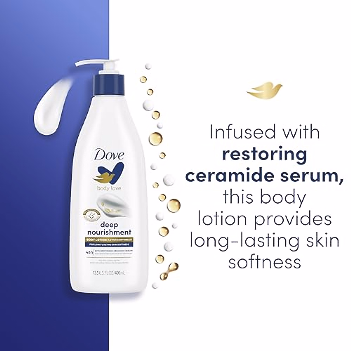 Dove Body Love Moisturizing Body Lotion Intense Care Pack of 3 for Rough or Dry Skin Softens and Smoothes 13.5oz