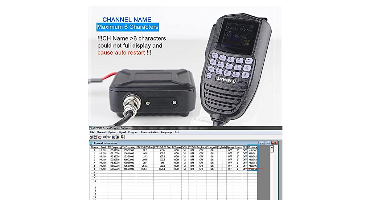 Anysecu WP-9900 Mini Mobile Radio 25W Dual Band Car Radio
