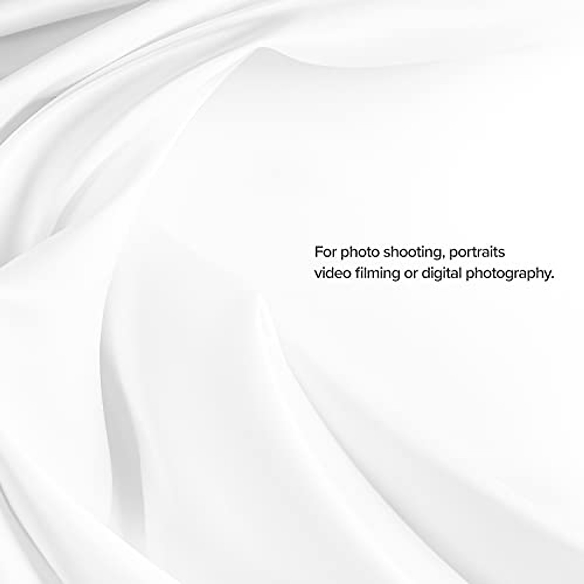 Julius Studio 6 x 9 ft. (72 x 108 inch) Pure White Backdrop Screen, 100% Pure Seamless Background, High Density 150 GSM Fabric with Elastic String Clips for Photo Video Streaming Studio, JSAG103