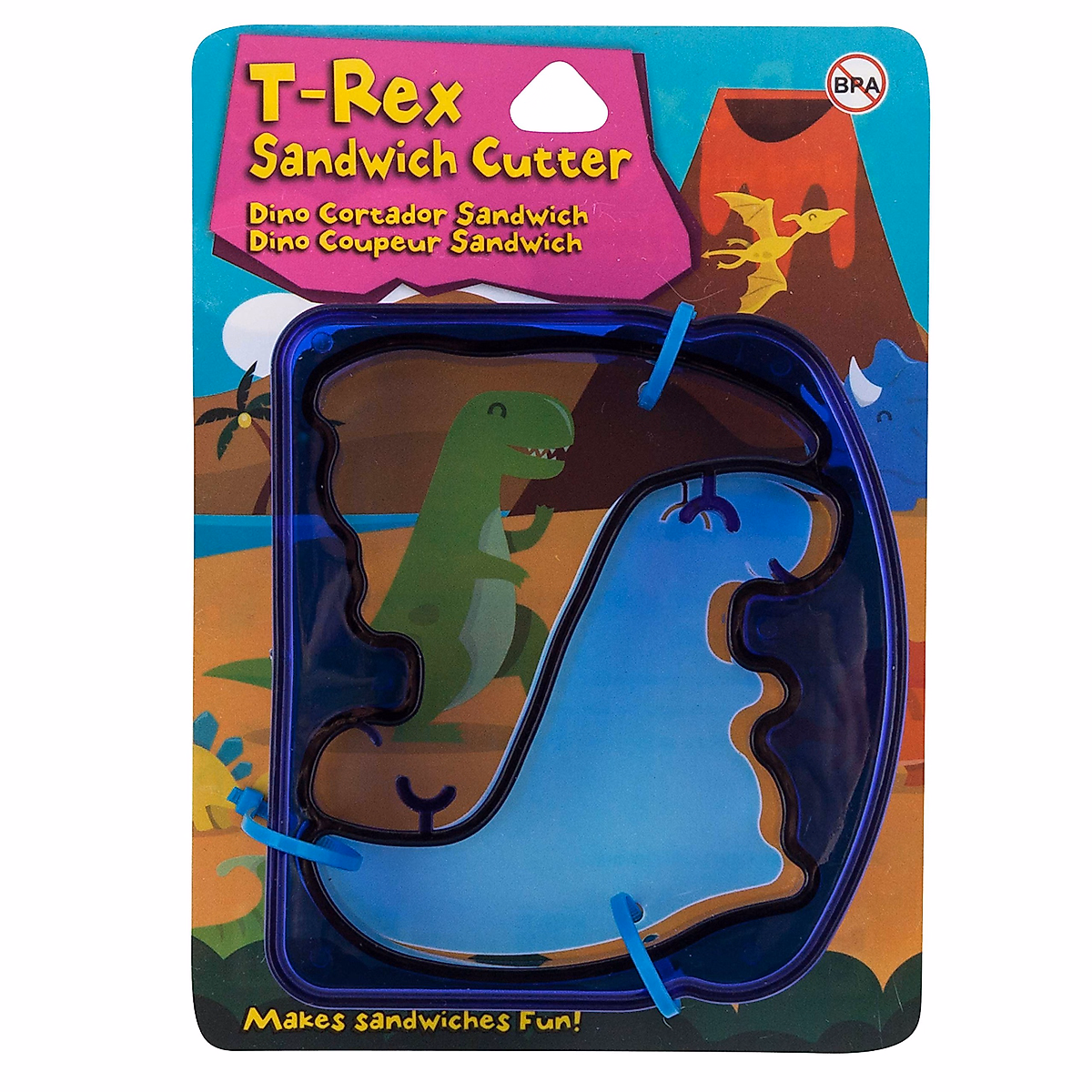 Bright Concepts T-Rex Dinosaur Sandwich Cutter, Plastic Cutting Tool For Sandwiches, Fun Sandwich Cutter For Kids Sandwiches, Easy To Use Sandwich Cutter