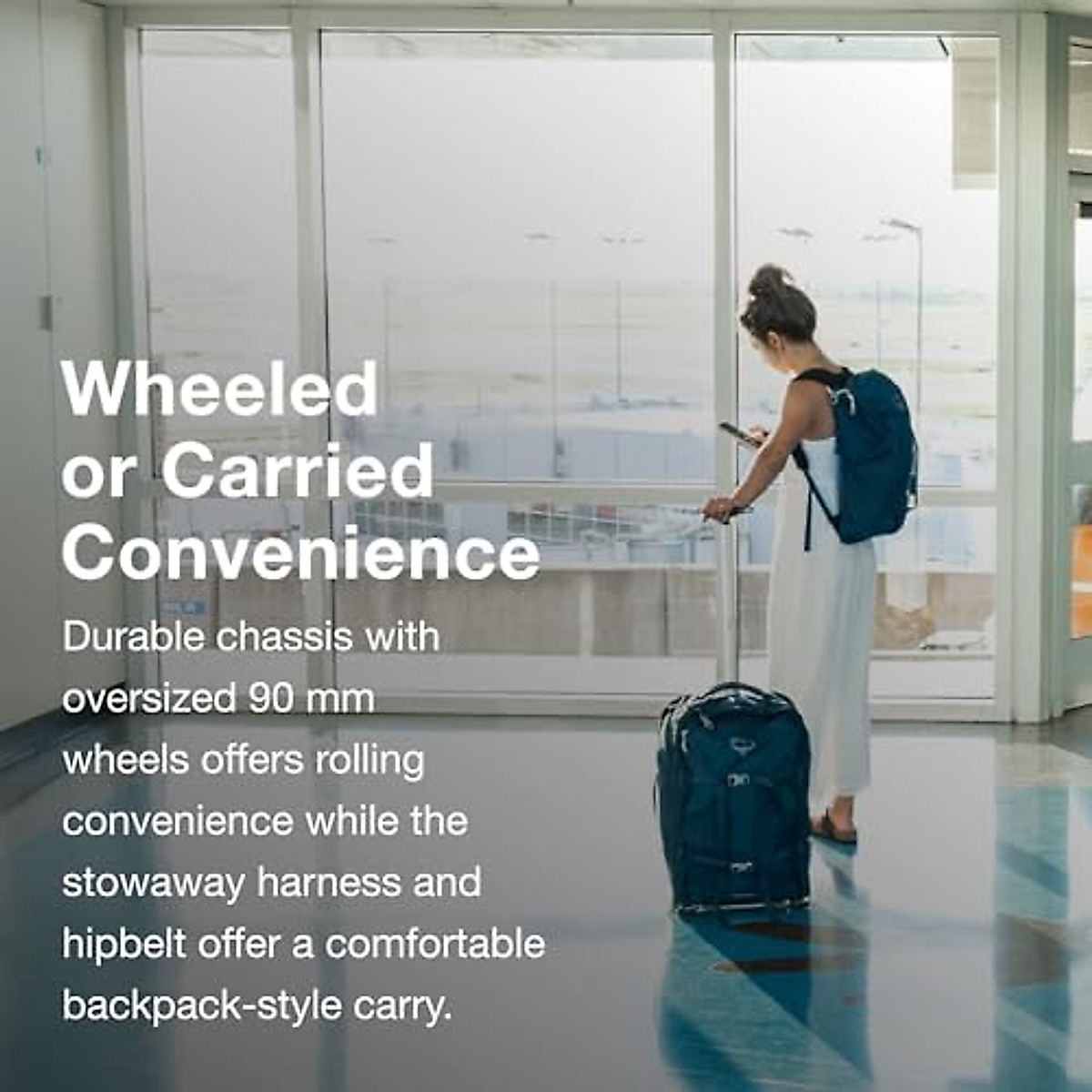 Osprey Farpoint Men's -Wheeled Travel -Pack 65L, Black, One Size