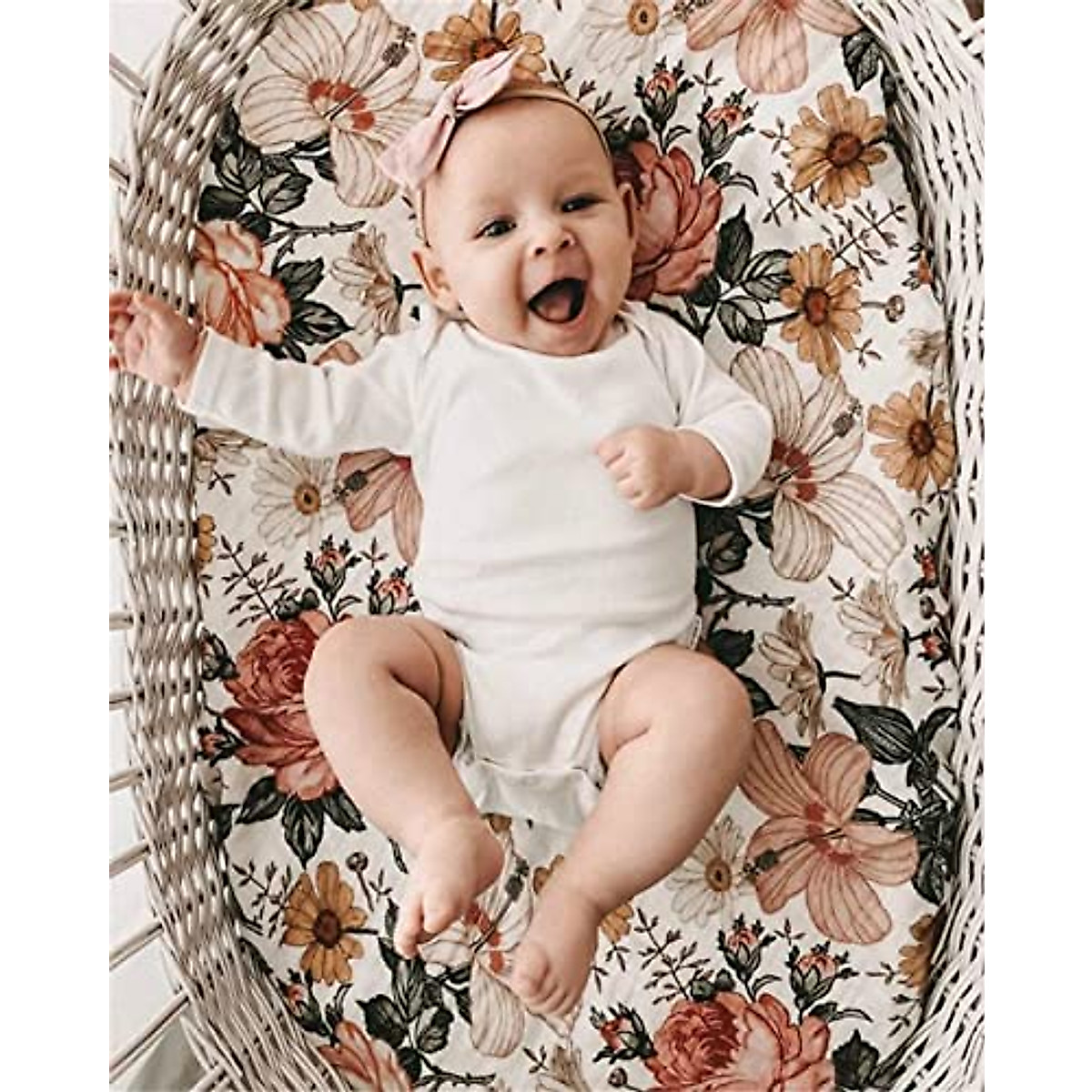 Stretchy Bassinet Sheet, Breathable Universal Cradle Sheet for Rectangle, Oval, or Hourglass Bassinet Pads/Mattress, Ultra Soft Fitted Sheets for Baby Boys Girls