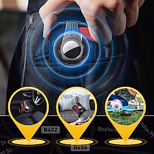 MURADIN Black Front Pocket Wallet for Men, Travel Tactical bifold RFID Blocking Aluminum Metal Leather Money Cards Holder, Ideal Men's Wallet with Band, Compatible with AirTag