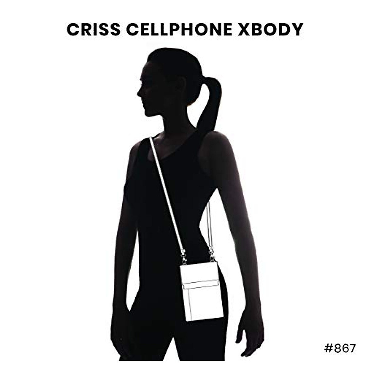 CHALA CRISS Cellphone Xbody - RFID -Dragonfly - black