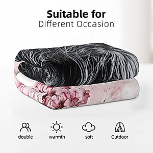 Highland Cattle Scottish Cow Soft Throw Blanket All Season Microplush Thick Warm Blankets Tufted Fuzzy Flannel Throws Blanket for Bed Sofa Couch 60"x50"