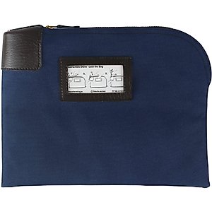 Sparco, SPR02868, Locking Currency Bag, 1 / Pack, Navy