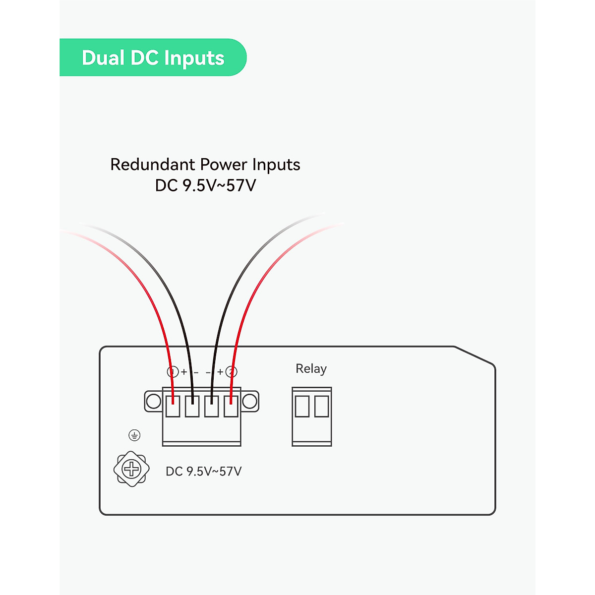 LINOVISION Industrial 8-Port Full Gigabit Solar POE Switch with DC9.5V-57V to DC48V Voltage Booster, IEEE802.3at with Total POE Budget 240W, POE Power Supply for Solar Power/RV Truck/VoIP Systems