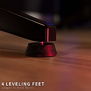 VIVO 48 x 24 inch PC Gaming Desk with Breathing RGB Geo-Honeycomb LED Lights, Tempered Glass Desktop, Steel Frame, Gamer Table Workstation, Cup Holder, Headphone Hook, Black, DESK-GM48BG