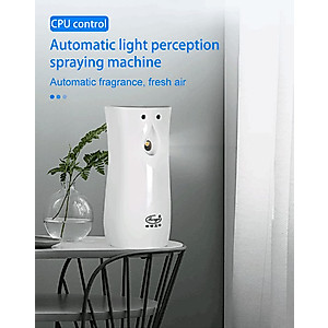 Air Fresheners Automatic Spray, FENGJIE Automatic Air Freshener Spray Dispenser, Compatible with Glade Air Wick 6oz/10oz Air Freshener Refills, Wall Mount/Stand for Home and Bathroom, White