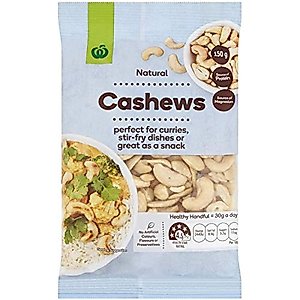 Woolworths Natural Cashews 150G - These natural cashews are a source of protein and magnesium