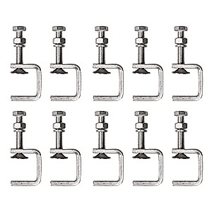 10Pcs Stainless Steel C Clamps Tiger Clamp Woodworking Clamp Heavy Duty C-Clamp Woodworking Welding U Clamps Wood Clamps with Stable Wide Jaw Openings